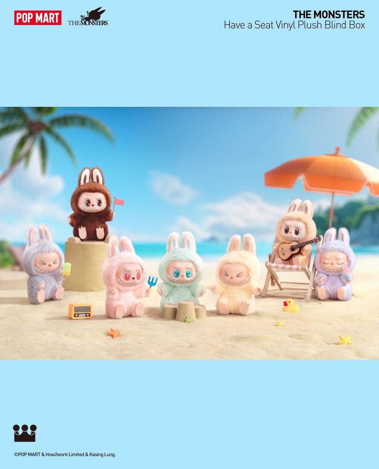 Labubu The Monsters Have a Seat Labubu 坐坐派對搪膠毛絨系列 原盒 (Zimomo Popmart ...