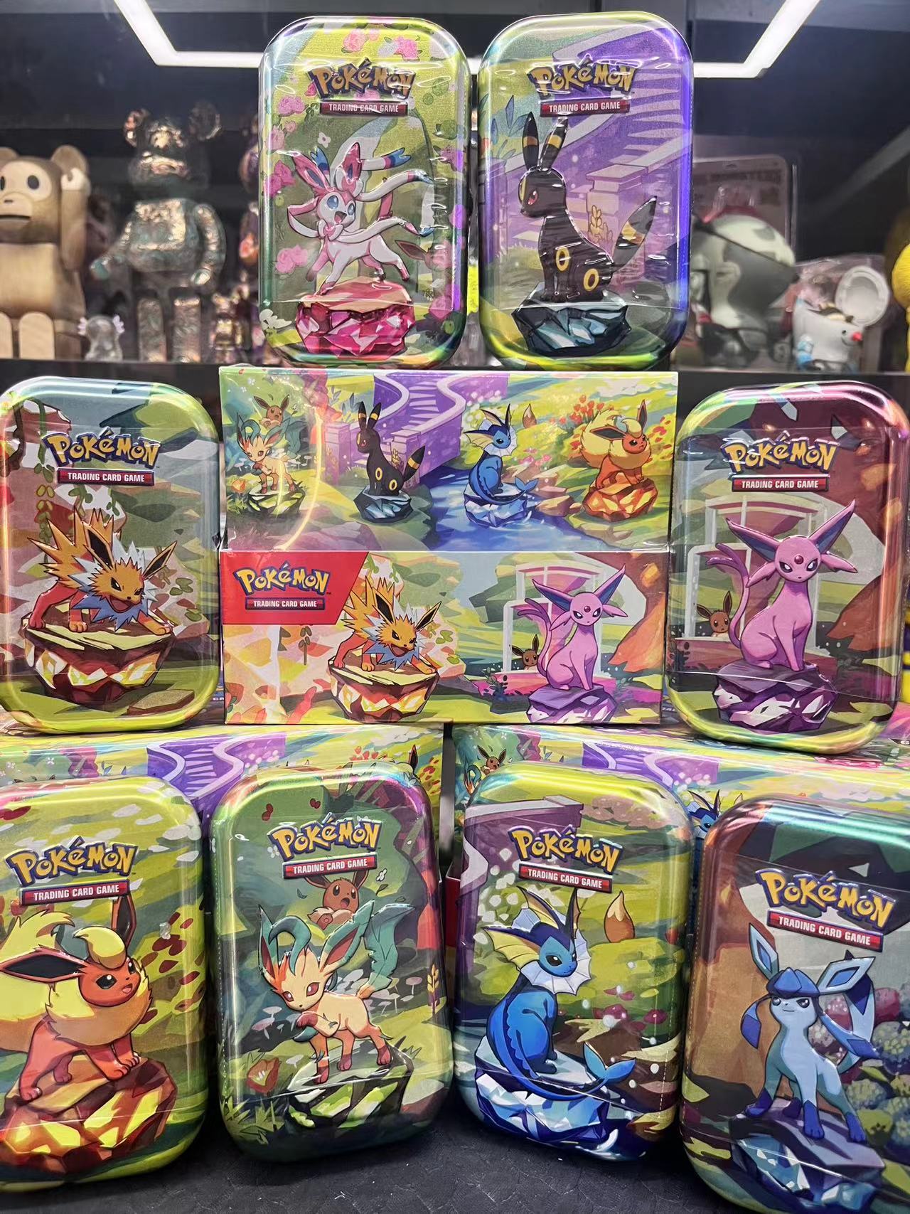 SV8.5 Pokemon Prismatic Evolutions Mini Tins Display Sealed – Madmaxtoys